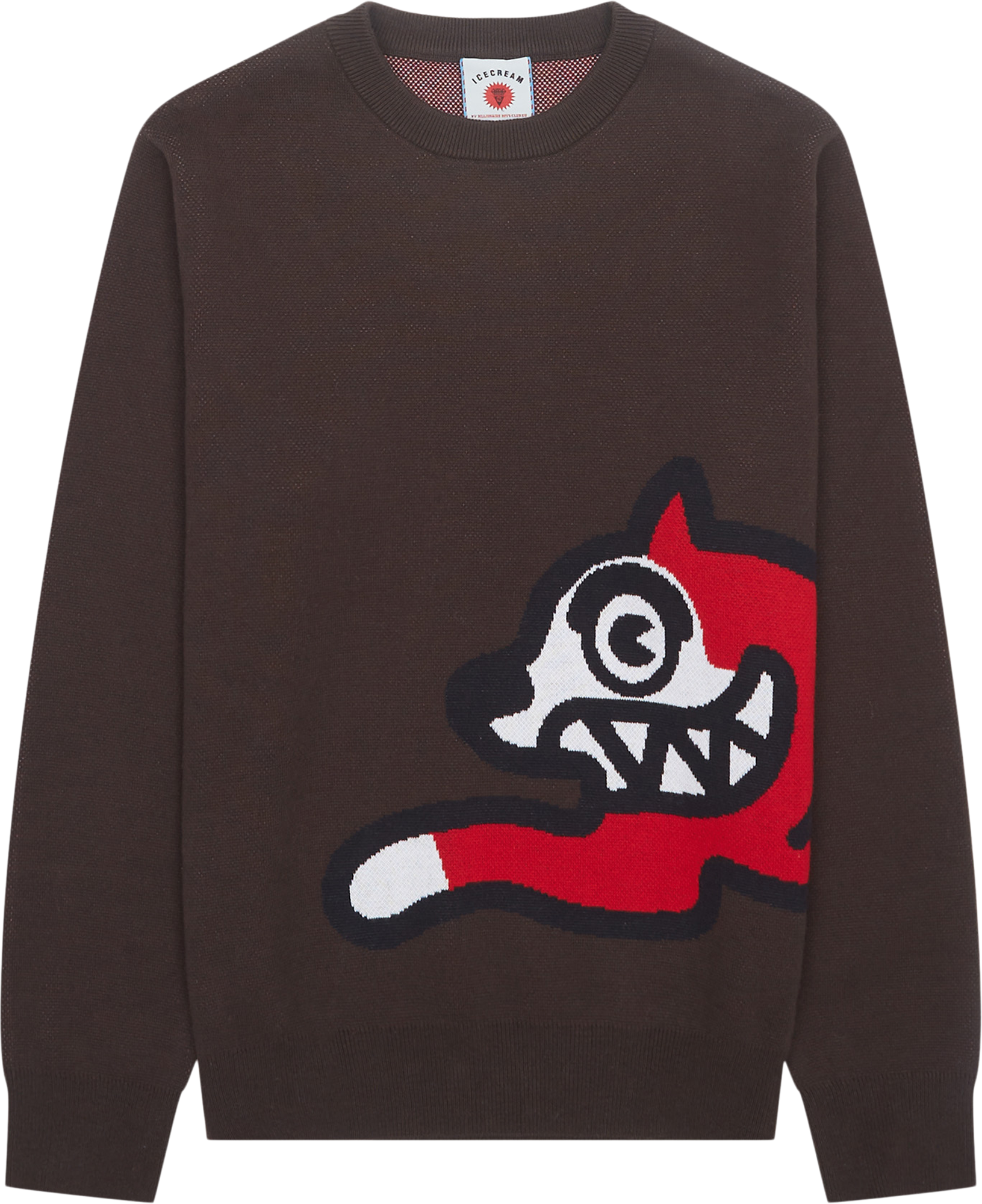 RUNNING DOG KNITTED CREWNECK S | BLACK | Icecream | 1.400 kr.
